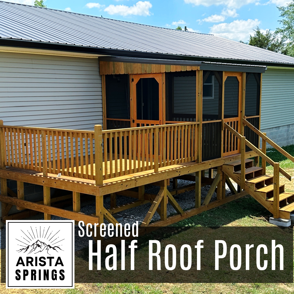 Sunrise Half Roof Screened Porch – Backyard World